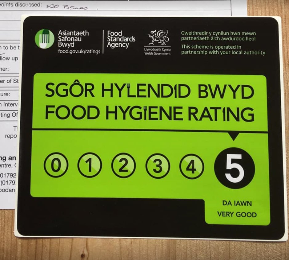 Robins & Sons Food Standard Agency Rating - 5/5 - Robins & Sons Chocolate